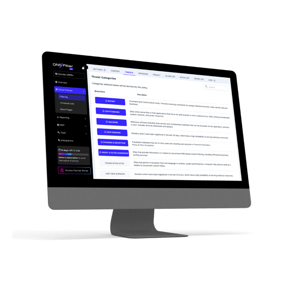 Malicious Domain Protection Dnsfilter